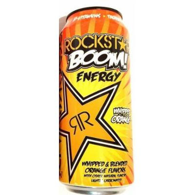 Rockstar Boom Energy Whipped Energy Drink - Orange - 12 Cans of 16 Oz ...