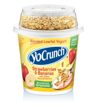 YoCrunch® Strawberries & Bananas Lowfat Yogurt with Granola 6 oz. Cup ...